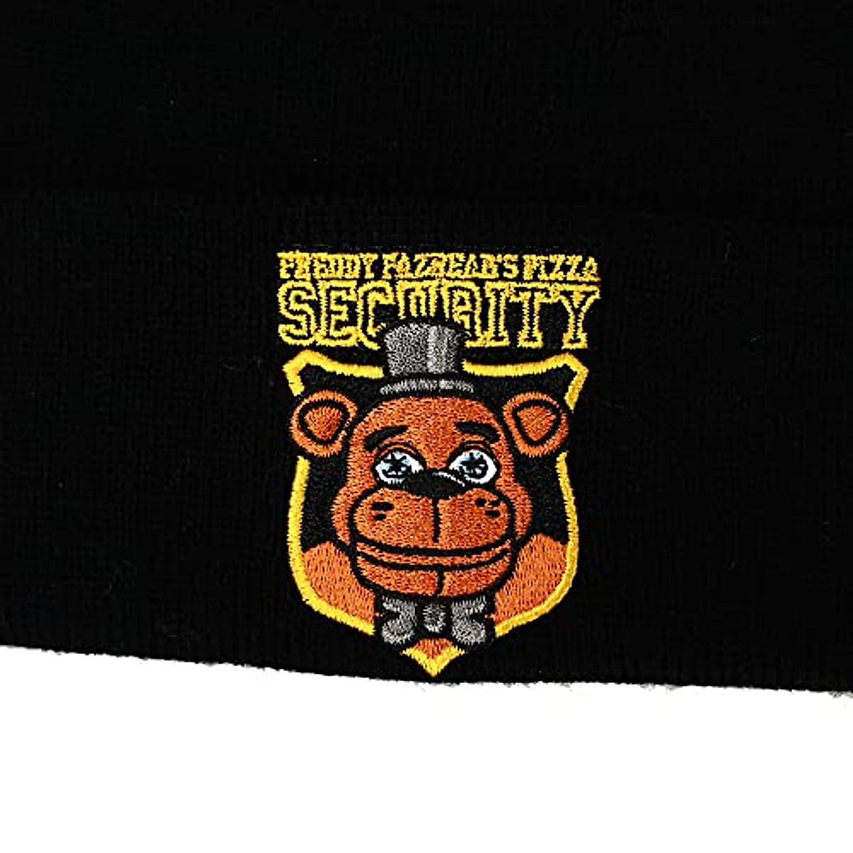 Five Nights at Freddy's Freddy Fazbear's Pizza Security Youth Black Cuff Beanie
