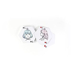 Apostrophe Games Blank Hexagon Playing Cards (Matte Finish) 3.25" x 3.75", 120 Blank Cards, Board Game Cards