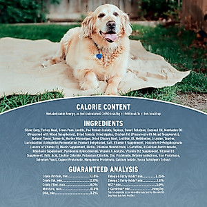 Annamaet Grain-Free Re-Juvenate Senior Formula Dry Dog Food, (Fresh Silver Carp & Turkey), 5-lb Bag, Brown