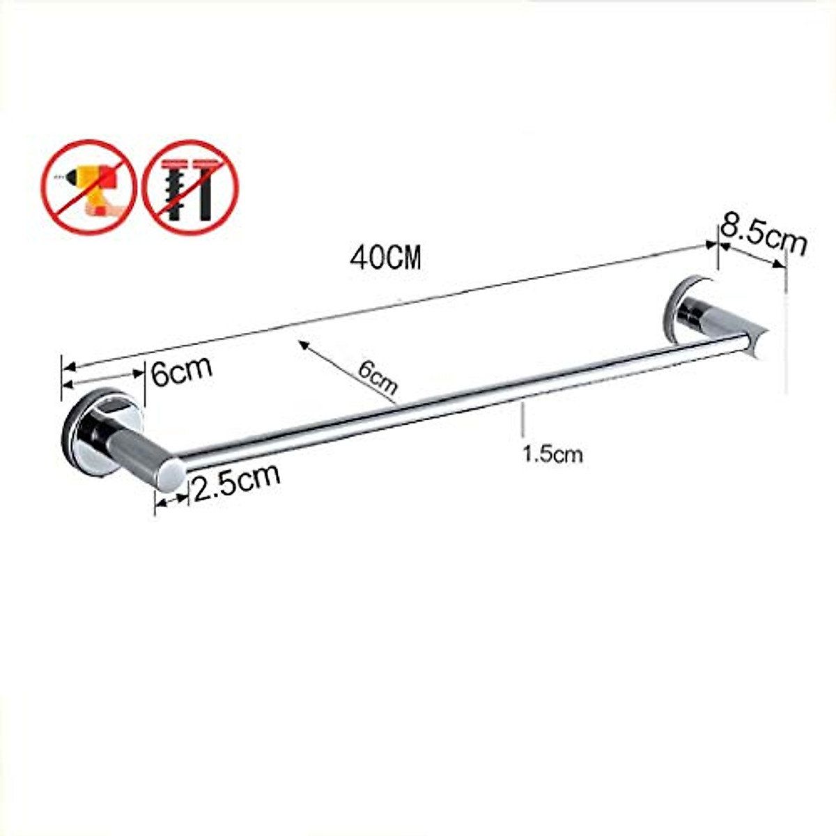 AFLHYJK Towel Rack - Contemporary Towel Bar Bath Hand Towel Holder Brushed Stainless Steel Wall Mounted Bathroom Organizer