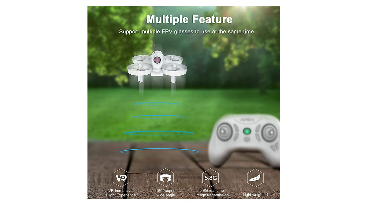 APEX VR70 FPV Drone Kit: Beginner VR Flight with Goggles