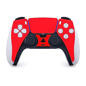 ITS A Skin Skins Compatible with Sony Playstation 5 Console Disc Edition - Protective Decal Overlay Stickers wrap Cover - Solid Red Color