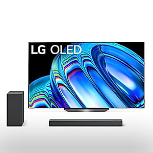 LG 55-inch Class OLED B2 Series 4K Smart TV with Alexa Built-in OLED55B2PUA S75Q 3.1.2ch Sound bar w/Dolby Atmos DTS:X, Hi-Res Audio, Meridian, HDMI eARC, 4K Pass Thru w/Dolby Vision