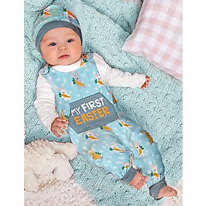 Easter Outfit Baby Boy Girl Outfit 3-6 Months Infant My First Easter Baby Boy Girl Outfit Long-Sleeved Onesie 3Pcs Set Easter Baby Boy Girl Outfit Romper My First Easter Outfit…