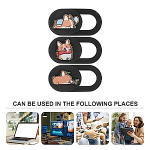 Gatuida 3pcs Camera Cover Privacy Sticker Privacy Security Camera Slider Cartoon Notebook Camera Shield Webcam Cover Web Cam Lens Cover Webcam Privacy Covers Protective Cover Abs Flat