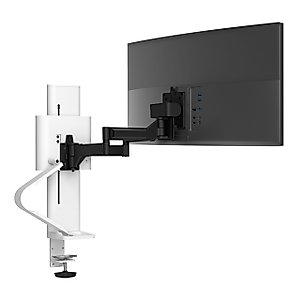 Ergotron – Trace™ Single Monitor Arm, VESA Desk Mount – for Monitors Up to 38 Inches, 6.5 to 21.5 lbs – White