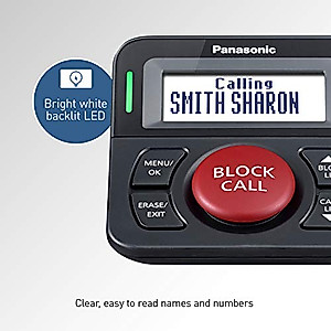 Panasonic Call Blocker for Landline Phones | Home Phone Auto Call Block KX-TGA710B