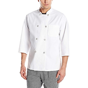 Chef Designs mens Red Kap® ¾ Sleeve Coat chefs jackets, White, Medium US