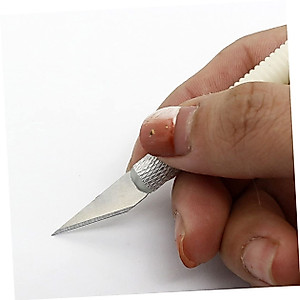 COHEALI 4 Boxes Carving Blade Scrapbook Kit Clay Kit Wood Carving Tools Xacto Scrapbooking Xacto Blades Engraving Blades DIY Craft Blades Craft Cutting Tools Tool Steel Pen Scalpel