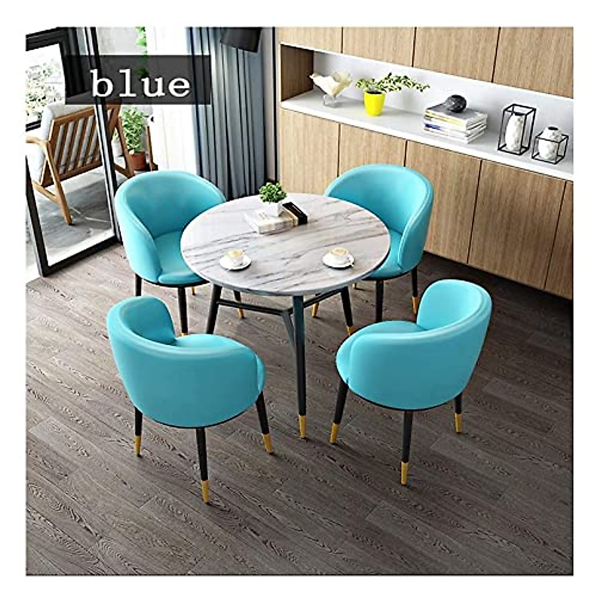 Office Conference Table, Office Business Hotel Reception Dining Table Set, Office Table and Chair Set Creative Round Table Study Living Room Bedroom Home Company Company Shop Reception Table (Color :