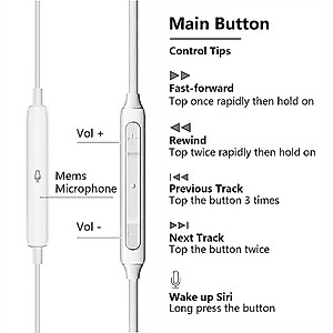 2023 New Stereo Headphones in-Ear Earbuds for Samsung Galaxy S23 Ultra Galaxy S22 Ultra S21 Ultra S20 Ultra, Galaxy Note 10+ Type-C Connector with Microphone and Volume Remote - White