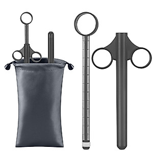 [2 Pack+Storage Bag]lube applicator for Women,Men,Precision Female Lubricant Tube applicator with [10ml Precision Markings][Easy use/Clean][Reusable][Silicone][no Disposable]