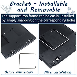 Keenjorika Desktop Document Book Holder with 7 Adjustable Positions, Black Document Holder for Desk, Paper Holder Copy Stand Holder for Speech, Paper Holder Stand for Desk Typing, Angle Adjustable