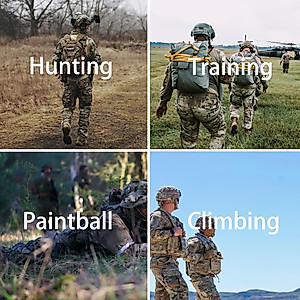 Tactical Shirts for Men Combat Shirt Long Sleeve Shirts for Men Airsoft Shirt Camping Shirt Hiking T-Shirt Hunting Tshirt Black