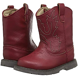 Baby Deer Round Toe Western Boot Red 2