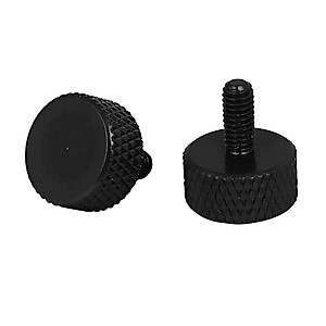 LIMEI-ZEN Computer PC Graphics Card M3.5x8mm Flat Head Knurled Thumb Screws Black 10pcs Screws