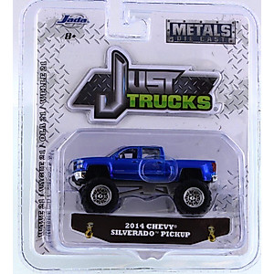 Jada Just Trucks '14 Chevy Silverado Pickup, Wave 21 Blue 1:64 Scale