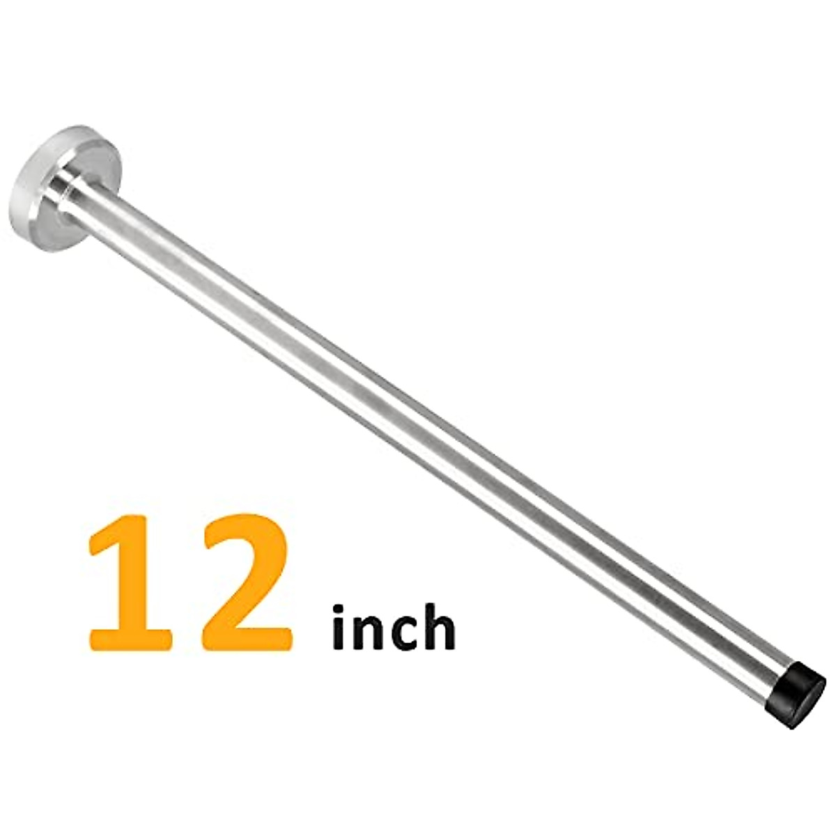 BokWin 12 Inch Wall-Mounted Door Stopper, Extra Long Door Stop, Heavy Duty Stainless Steel Door Stopper with Sound Dampening Rubber Bumper for Protects Your Walls from Damage