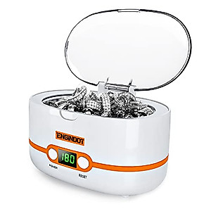 Ultrasonic Jewelry Cleaner, ENGiNDOT 600ML Professional Ultrasonic Cleaner Machine, Portable Household Cleaning Machine With Five Digital Timer for Eyeglasses, Watches, Earrings, Ring, Necklaces,Coins