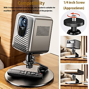 HVAYING Desktop Projector Stand Adjustable Tilt with 1/4" Screw - Ideal for Home, Office, and Studio - Compatible and Most LCD/DLP Video Projector