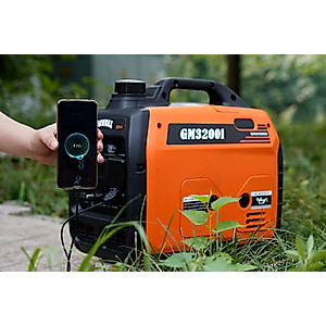 GENMAX Portable Generator,3200W Ultra-Quiet Gas Engine & RV Ready, EPA Compliant, Eco-Mode Feature, Ultra Lightweight for Backup Home Use & Camping (GM-3200i)