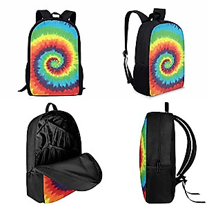 Dolyues 3pcs Set Blue Kids Boys Girls School Bookbag for Shopping, Cute Kawaii Denim Puppy Print Travel Backpack Daypack Durable Polyester Lunchbox and Pencil Case Lightweight Rucksack