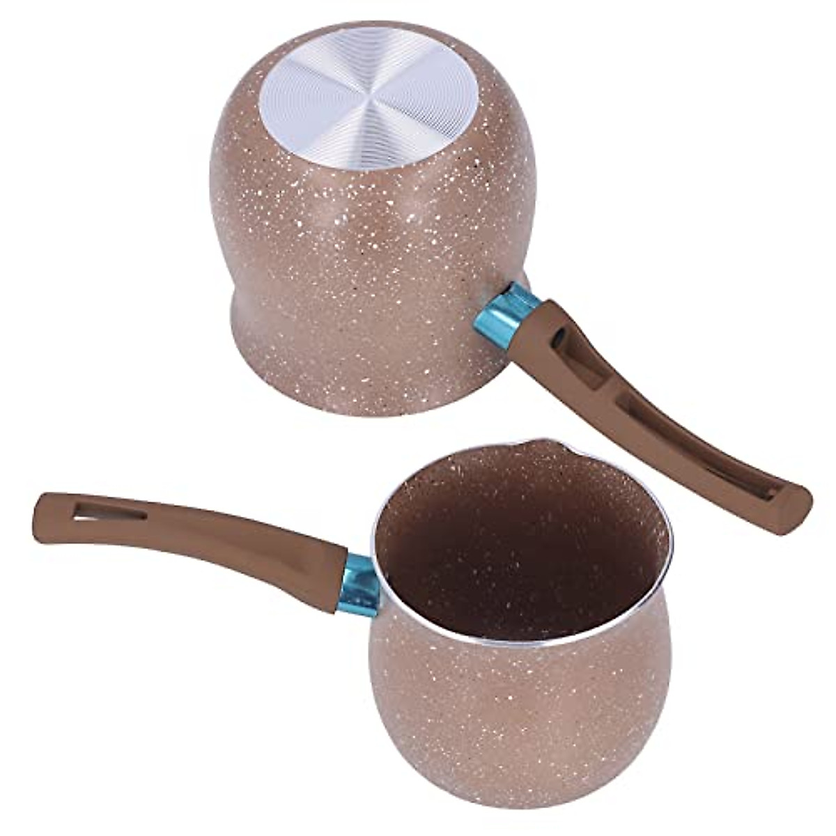 Aluminium Alloy Non Stick Milk Pan Mini Coffee Pot Saucepan Butter Warmer Melting Pot Lightweight Kitchen Cooking Pot(Coffee)