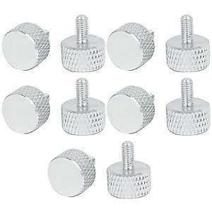 uxcell Computer PC Graphics Card M3x6mm Knurled Thumb Screws Silver Tone 10pcs