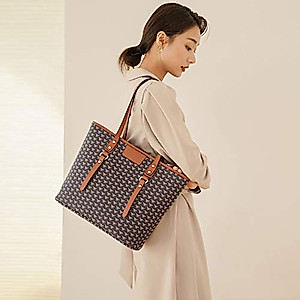 PVC Leather Crossbody Bags for Women, Faux Leather Ladies Signature Shoulder Bag Tote Purse Fashion Satchels (brown5)