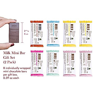 Chuao Chocolatier Chocolate Mini Gift Box | Gourmet Chocolate Assorted Bars European No Preservatives | For Gift Baskets, Christmas, Valentines Day, Gifts for Women, Men, Birthday, Thank You, Care Package (Milk Chocolate, 16 Bars)