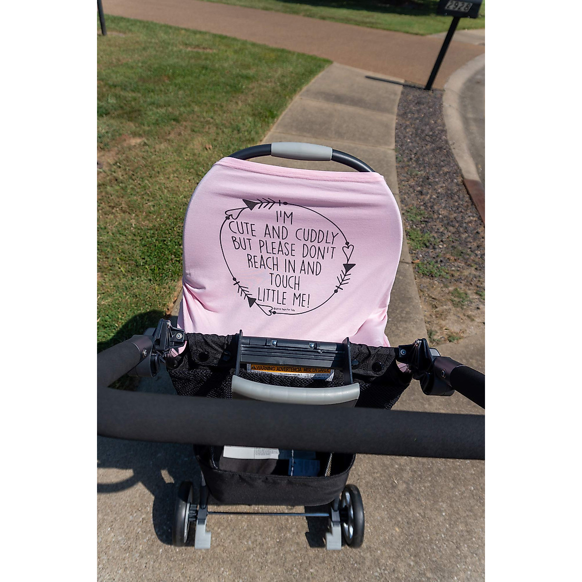 Three Little Tots - Car Seat 5 in 1 Cover - I'm Cute & Cuddly But Please Don't Touch Little Me