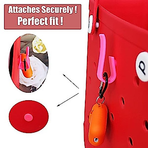 TABKER Hooks Accessories for Bogg Bags, Insert Charm Cutie Cup Holder Connector Key Holder Mask Holder (4 PC Black)