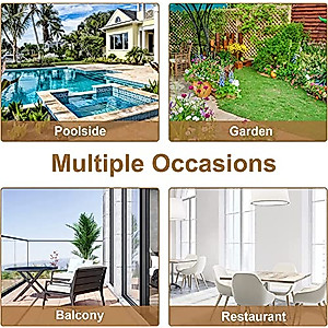 J-SUN-7 Patio Square Wicker Side Table - Set of 2 Outdoor Tempered Glass Top End Table with Storage for Patio Courtyard Balcony (Brown)