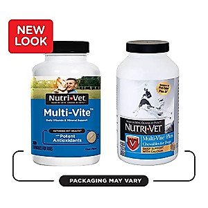 Nutri-Vet Multi-Vite Chewables for Adult Dogs - Daily Vitamin and Mineral Support to Support Balanced Diet - 180 Count