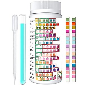 Water Testing Kits for Drinking Water,Hofun 16-Way Home Water Test Kit, Quick & Accurate Water Tester Strips - Detect pH, Total Hardness, Lead, Copper, Mercury,Bromine,Chlorine, Nitrate, Nitrite,