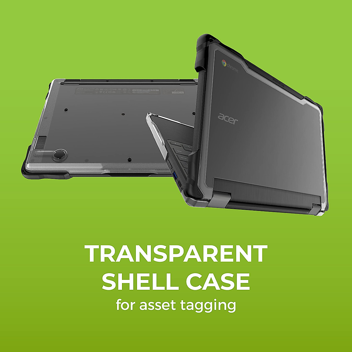 Gumdrop SlimTech Case Fits Acer Chromebook Spin 511/R753T (2-in-1). Designed for K-12 Students, Teachers and Classrooms – Drop Tested, Rugged, Shockproof Bumpers for Reliable Device Protection – Black