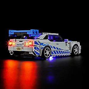 LIGHTAILING Light for Lego- 76917 2-Fast-2 Furious Nissan Skyline GT-R (R34) - Led Lighting Kit Compatible with Lego Building Blocks Model - NOT Included The Model Set