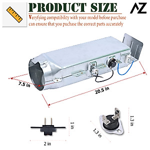 AZ4U Dryer Heating Element Assembly Replaces For Samsung DV422EWHDWR/AA DV395ETPASU/A1 DV365ETBGWR/A3 DV448AEP DV448AEP/XAA DV350AEW DV405ETPASU/AA DV395ETPASUA1 DV365ETBGWRA3 DV448AEPXAA Dryer