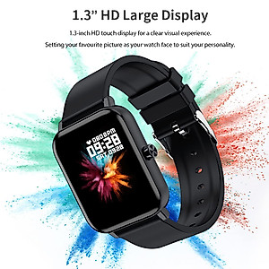 ZTE Watch Live Smart Watch -1.3’’HD Touch Screen Fitness Watch with Blood Oxygen,Heart Rate,Sleep Monitor, IP68 Waterproof Smartwatch for Men/Women, Fitness Tracker Compatible with Android iOS