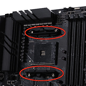 CPU Fan Bracket ZZHXSM 4pcs Fan Retainer Bracket Plastic CPU Fan Support Bracket with 8pcs Mounting Screws for AM4 AMD Socket, Black