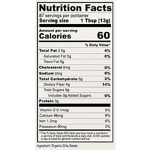 Anthony's Organic Chia Seed, 2.5 lb, Gluten Free, Vegan, Keto Friendly