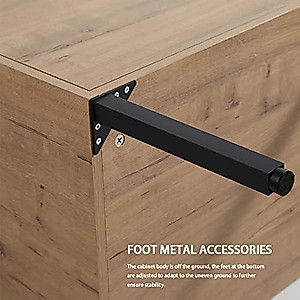 SSLine 2-in-1 Wall Mounted & Free Standing Bathroom Vanity with Sink Modern 30" Bathroom Vanity with Top Basin&Storage Cabinet Brown Oak Wood Bath Vanity w/Ceramic Sink for Small Space