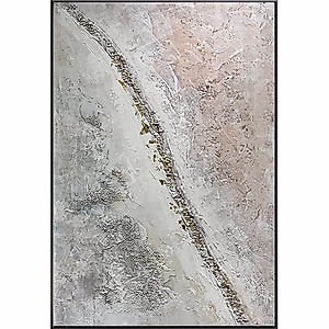 BAWHO Pure Handmade Abstract Oil Painting Modern Wall Art On Canvas Nordic Mural Living Room Background Picture,31inx47in,No Frame