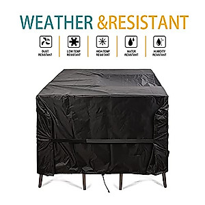 Patio Furniture Set Cover Outdoor Sectional Sofa Set Covers Waterproof Outdoor Dining Table Chair Set Cover 98 Inch