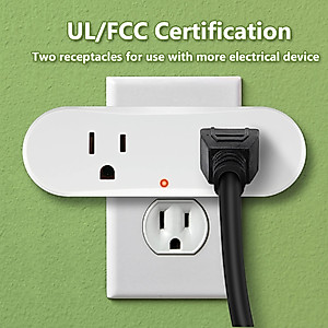 Temperature Controlled Outlet, Auto On 32°F/Off 50°F Thermostatically Controlled Outlet Switch, Thermostat Outlet Plug for Heater, Freeze Control Thermostat Outlet Cube for Cold Weather Farm Deicer