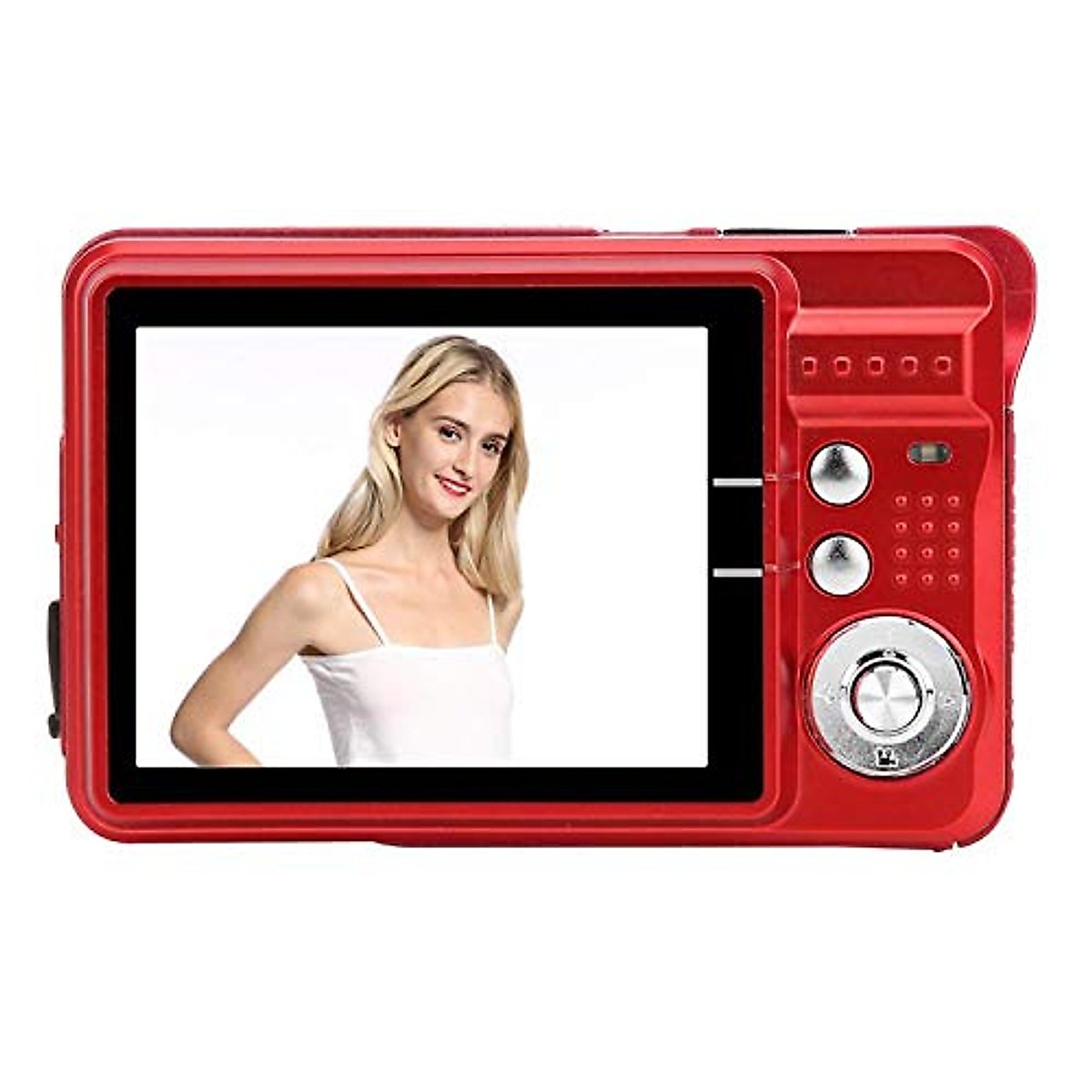 8X Zoom Digital Camera, 18 MP 2.7in LCD Display Camera, Video Camera, Built in Microphone, Maximum Support 32GB SD Memory Card, for Adults and Children(red)