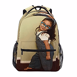 MNSRUU Custom Kids Backpack with Photo Name Custom Photo Backpack Personalized Bookbag