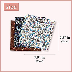 POL&CO 50pcs Cotton Craft Fabric Random Bundle Squares 9.8 x 9.8 in – 100% Cotton Fabric for Sewing and Quilting | Fabric Bundles | Fabric Scraps | Precut Fabrics for Quilting | Patchwork