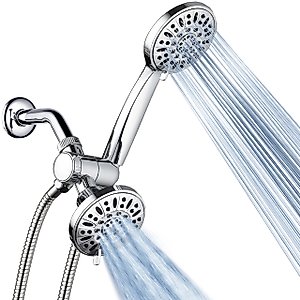AquaDance Total Chrome Premium High Pressure 48-setting 3-Way Combo for The Best of Both Worlds – Enjoy Luxurious 6-setting Rain Shower Head and 6-Setting Hand Held Shower Separately or Together