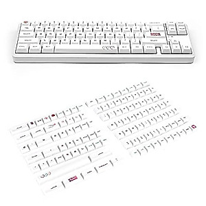 Yoidesu 118 Keys PBT Keycaps, Oil Resistant XDA Cartoon Keycap for General Mechanical Keyboard Gaming Keyboard Keycap with Shaft Puller(White)
